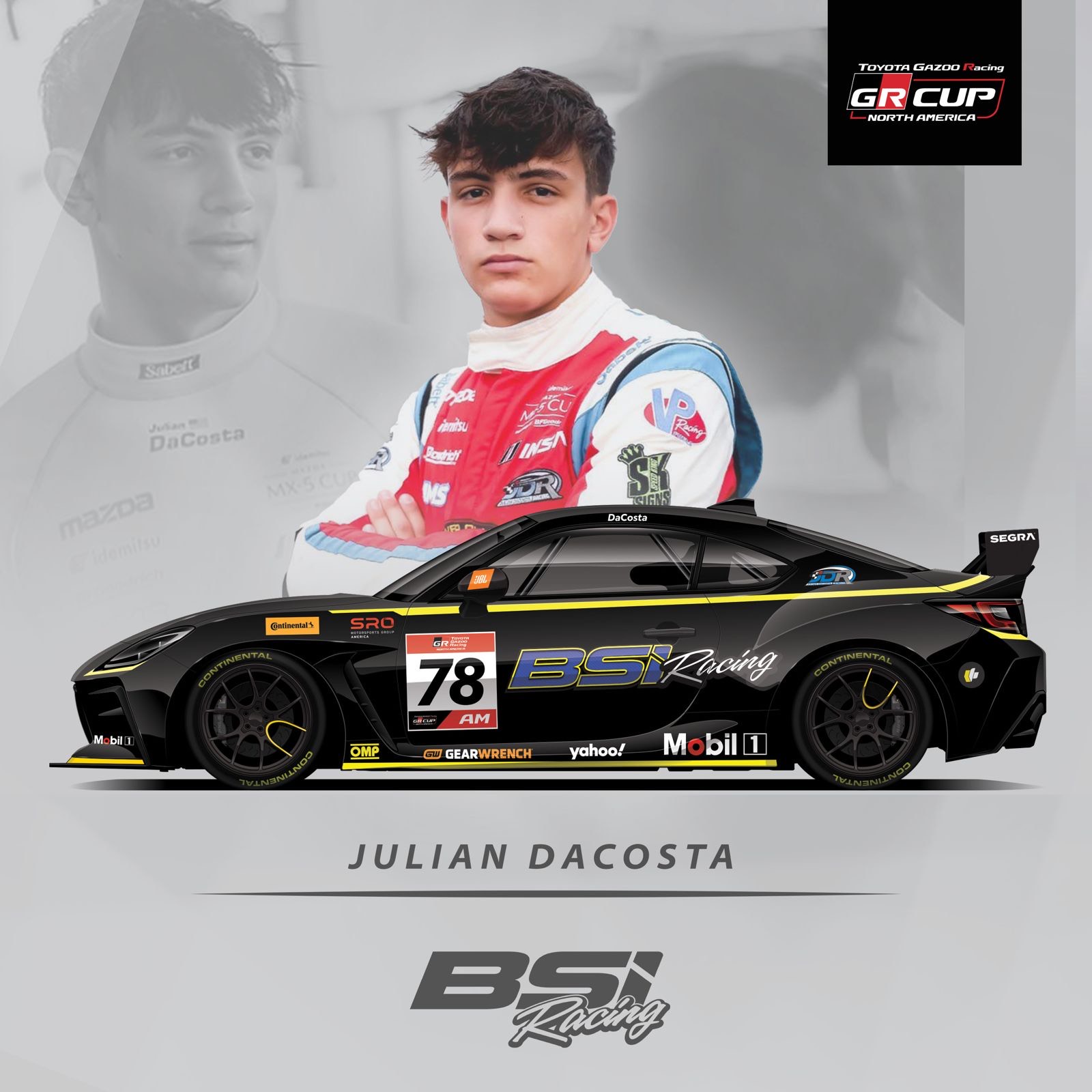 Julian DaCosta Joins BSI Racing at Sebring | GR Cup | Toyota Gazoo ...