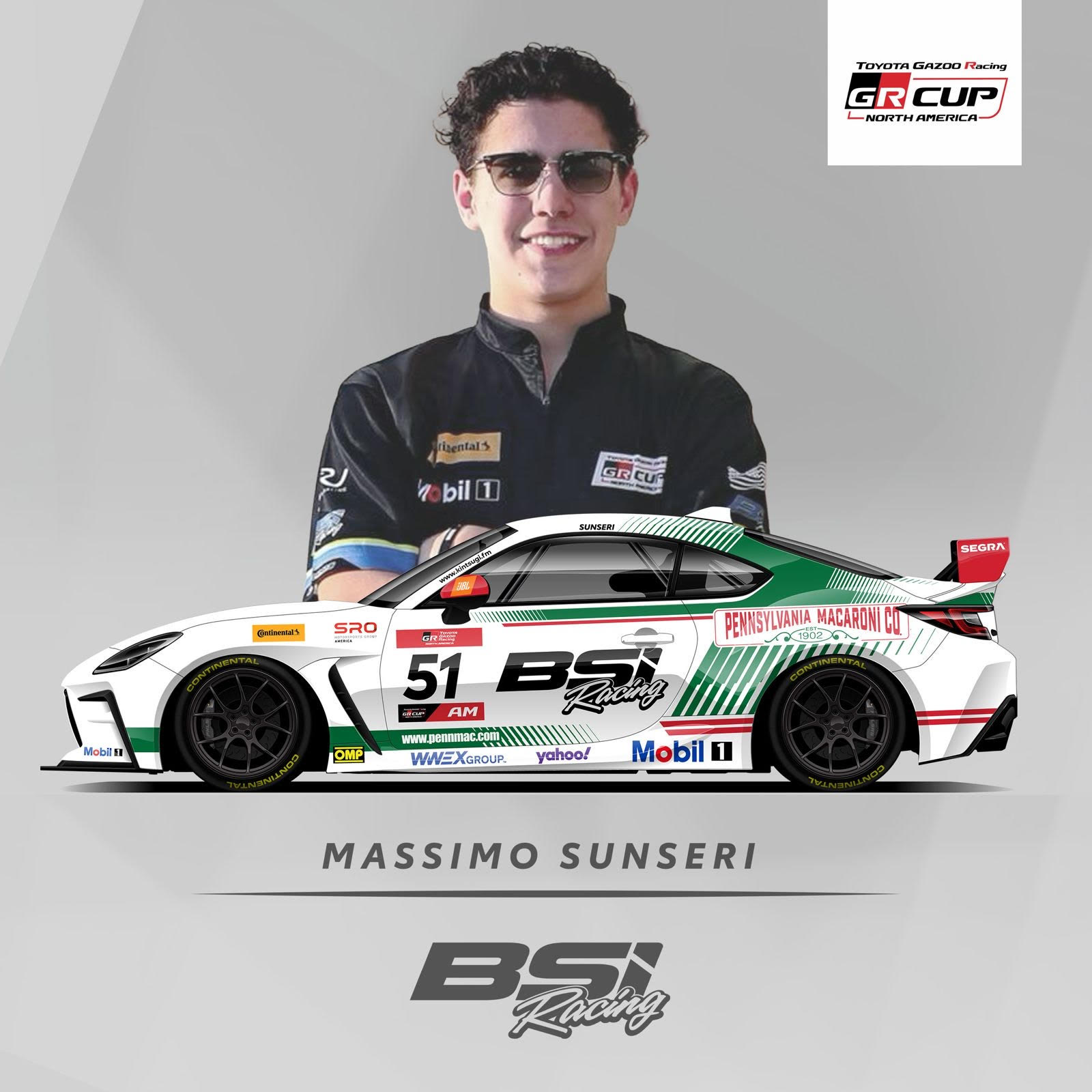 BSI Racing adds Massimo Sunseri to 2025 Lineup | GR Cup | Toyota Gazoo ...